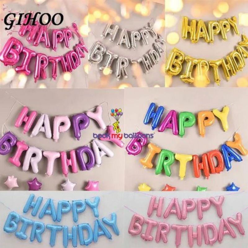 Jual Balon Happy Birthday Set Huruf | Shopee Indonesia