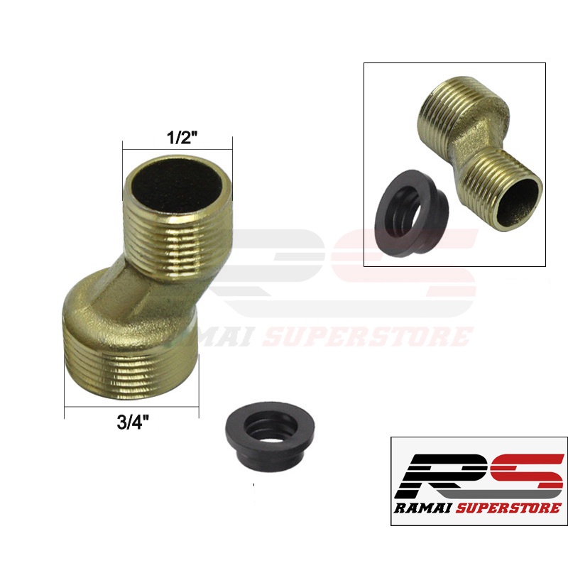 Jual Double Nepel Kran Bathtub 3/4 X 1/2 inch | Shopee Indonesia