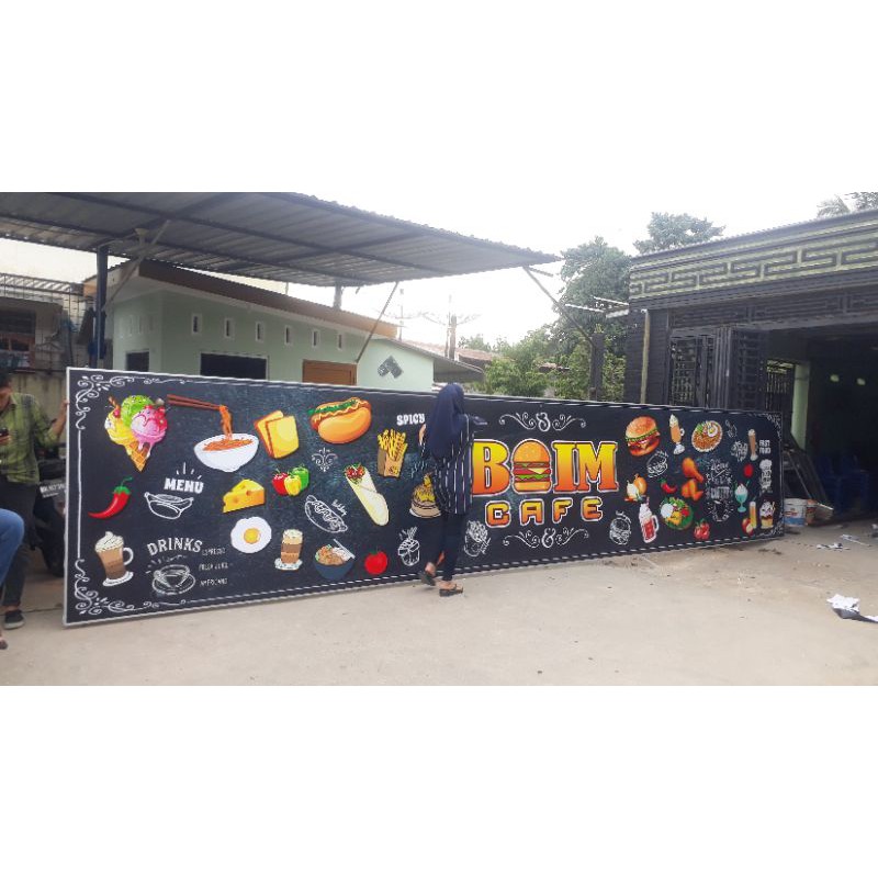 Jual Wallpaper custom dan plang merek vinyl blackout | Shopee Indonesia