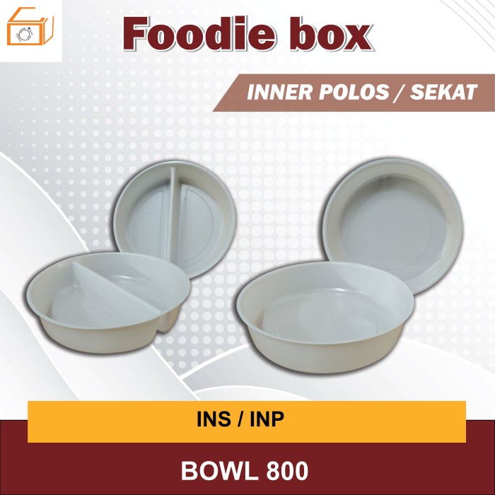 Jual (1Pack isi 50pcs) Inner tray Paper Bowl | Inner Sekat Iner Polos ...