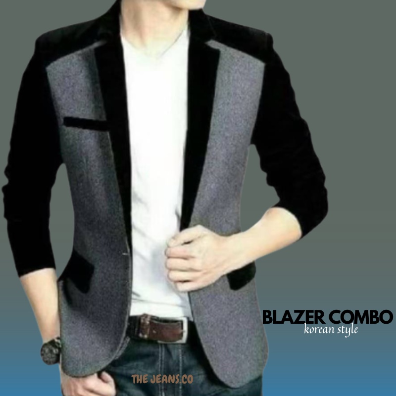 Jual Jas Cowok Casual Slimfit/ Blazer Kekinian Pria Korea/ Jas Santai ...