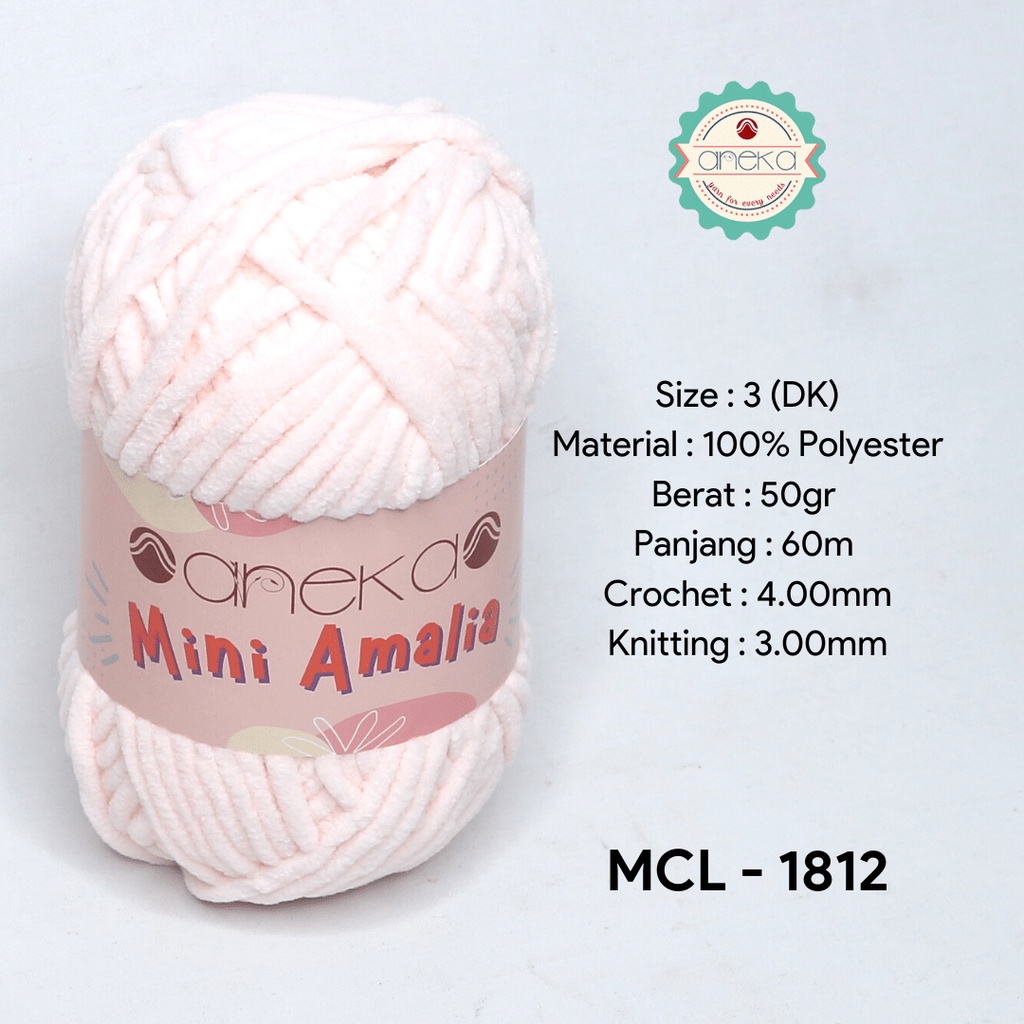 Jual Benang Rajut Mini Amalia / Small Chenille Yarn - 1812 | Shopee ...
