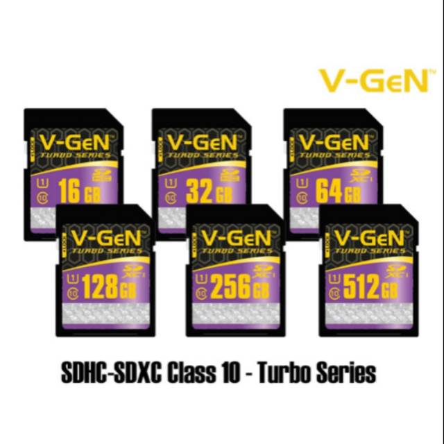 Jual SD Card V-Gen Memory Card 16gb 32gb 64gb 128gb 256gb 512gb Class ...