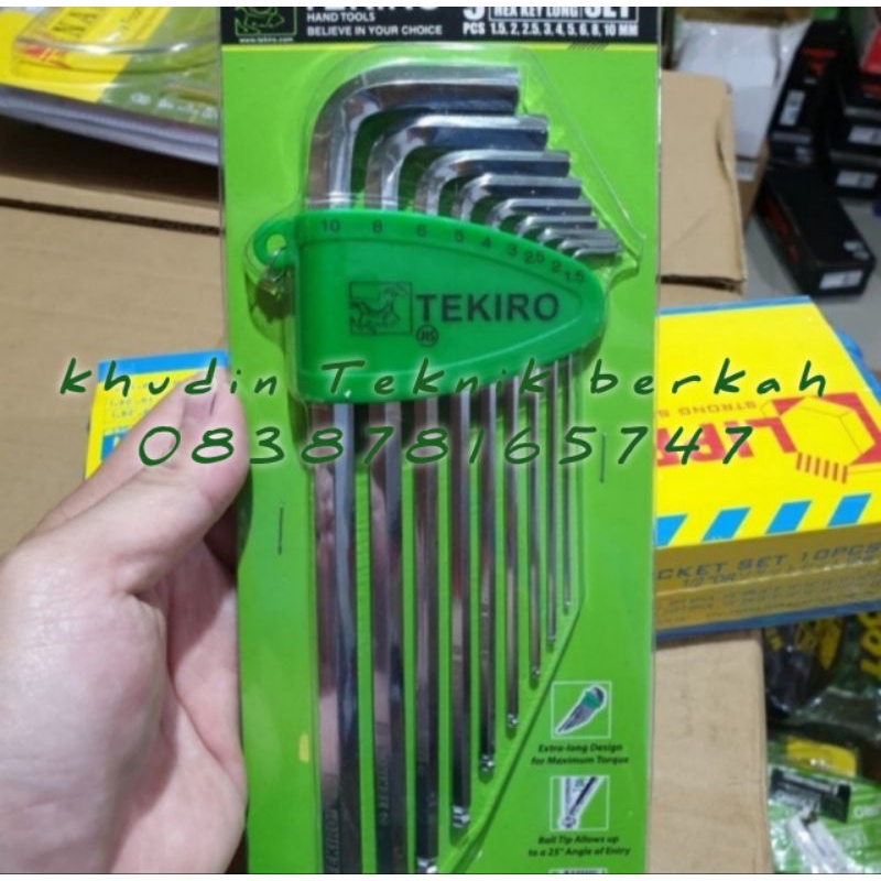 Jual Kunci L Tekiro Panjang 9 Pcs Baint Point Hek Key Long | Shopee ...