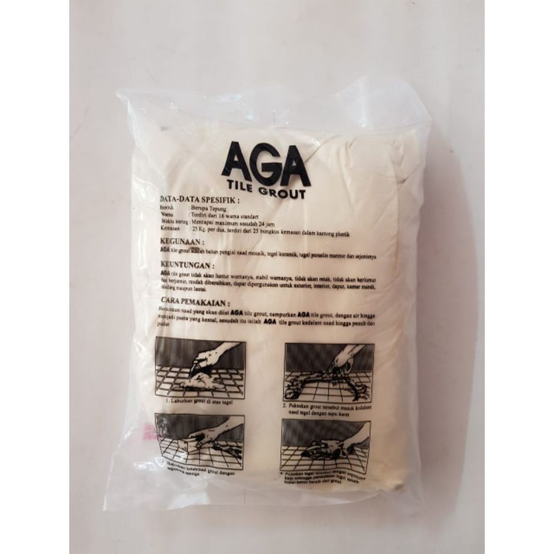 Jual SEMEN PENGISI CELAH NAT KERAMIK 1 KG OKER LANTAI TILE GROUT WARNA ...