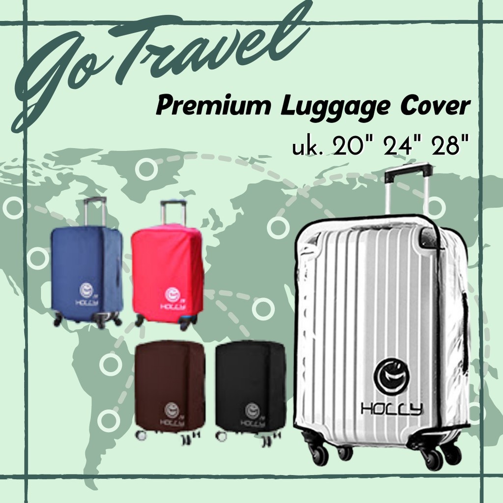 Jual Luggage Cover Go Holly Transparant 20 24 28 inch Sarung Case ...