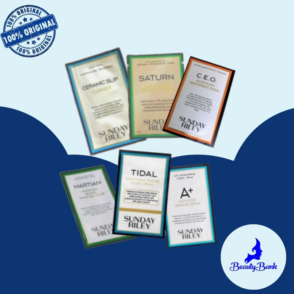 Jual BEAUTY RESERVE - SUNDAY RILEY SAMPLE KIT SKIN CARE (SACHET ...