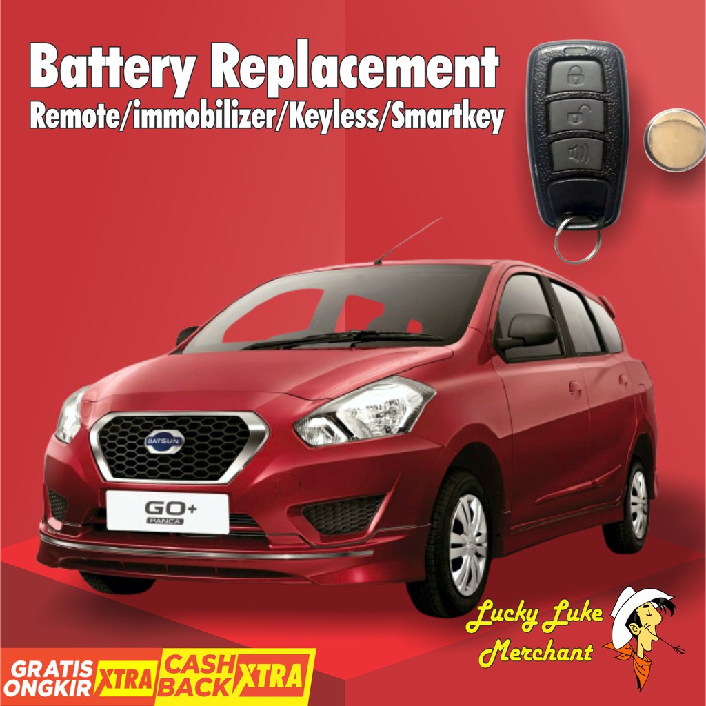 Jual baterai remote kunci mobil New Datsun Go Panca Plus immobilizer ...
