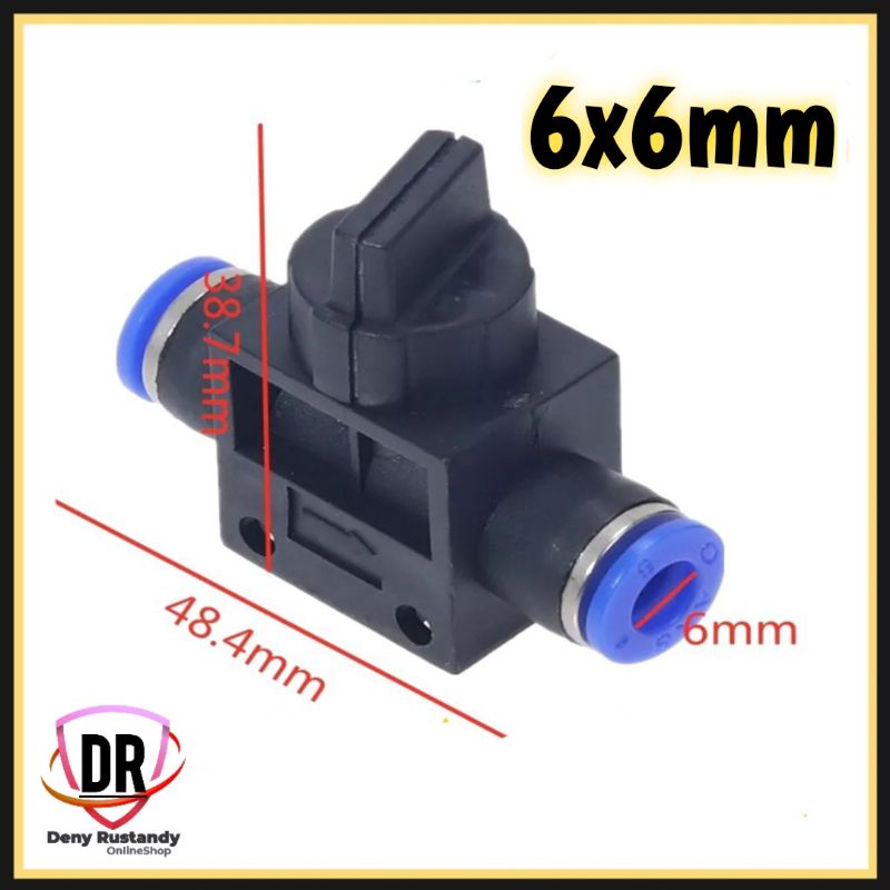 Jual Hand Valve Pneumatic Quick Fitting Connector Stop Kran Air Udara ...