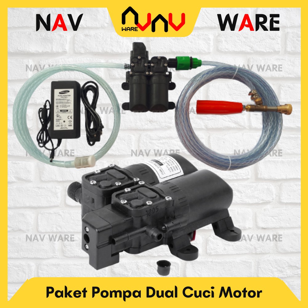 Jual Paket Lengkap Pompa Air Mesin Cuci Motor Dual Pump Alat Steam ...