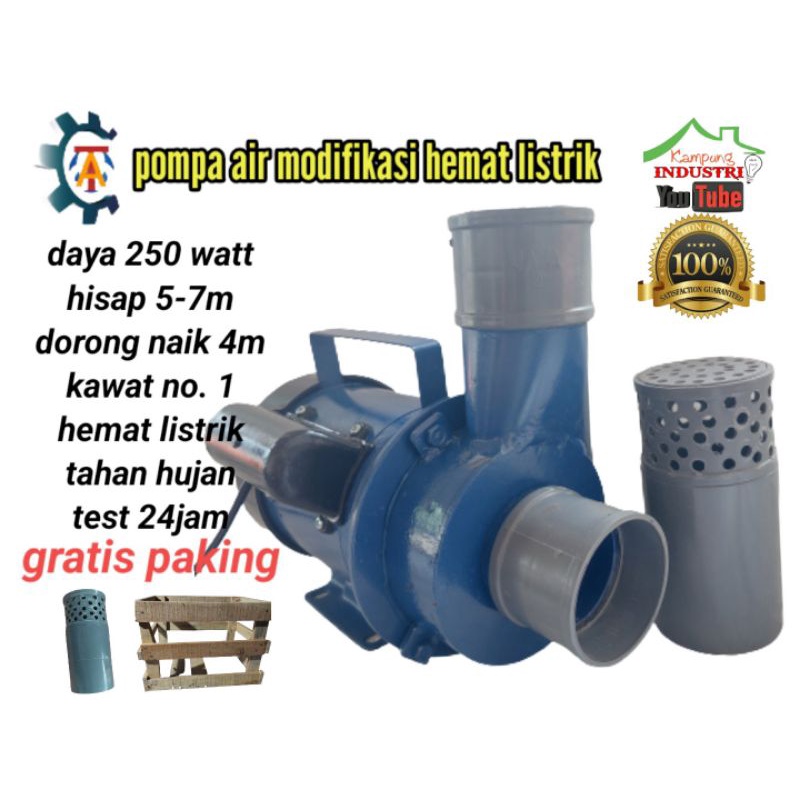 Jual pompa air modifikasi 2 inch 250watt hemat listrik pompa air obohan ...