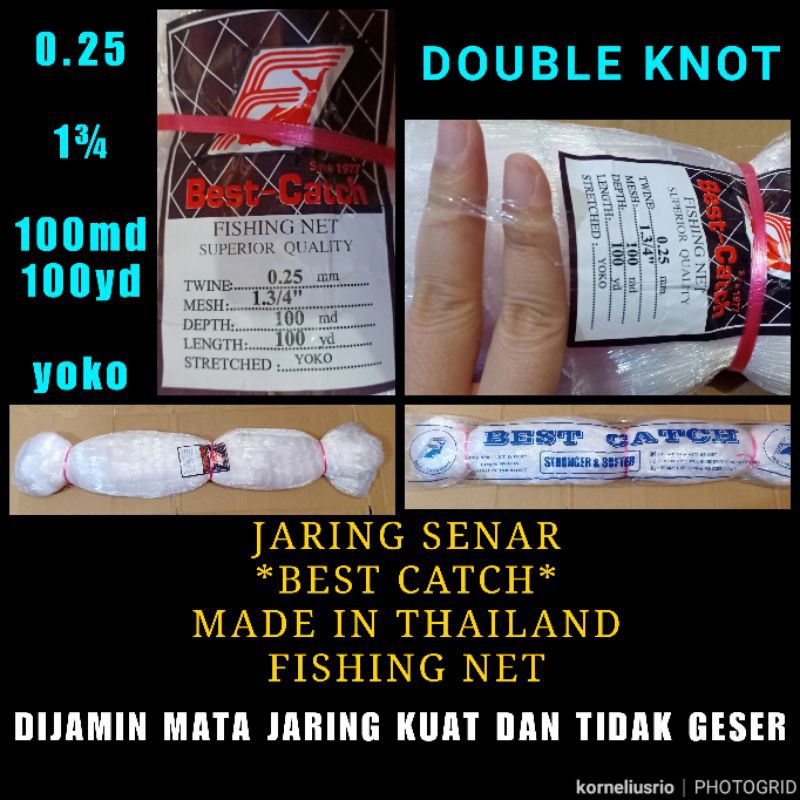 Jual JARING SENAR BEST CATCH 0.25MM 1¾" 100MDX100YD JARING SELAR YOKO ...