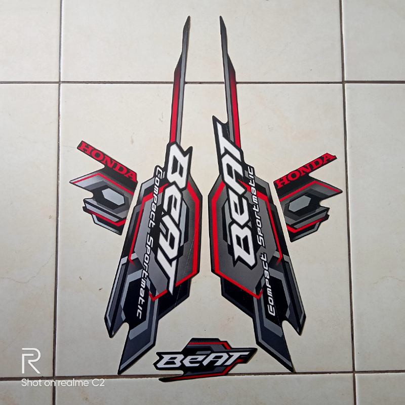 Jual stiker striping motor honda beat karbu 2008 hitam | Shopee Indonesia