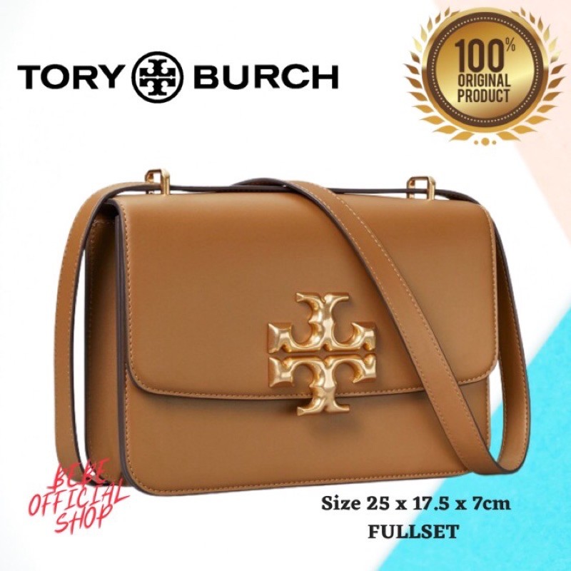 Jual [ORIGINAL] TORY BURCH Eleanor Convertible Shoulder Bag Moose ...