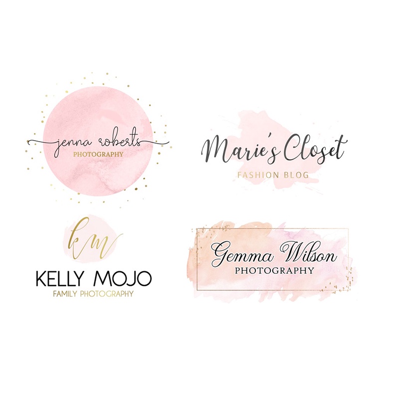 Jual jasa desain logo pink gold logo olshop logo unik elegant rimuru ...