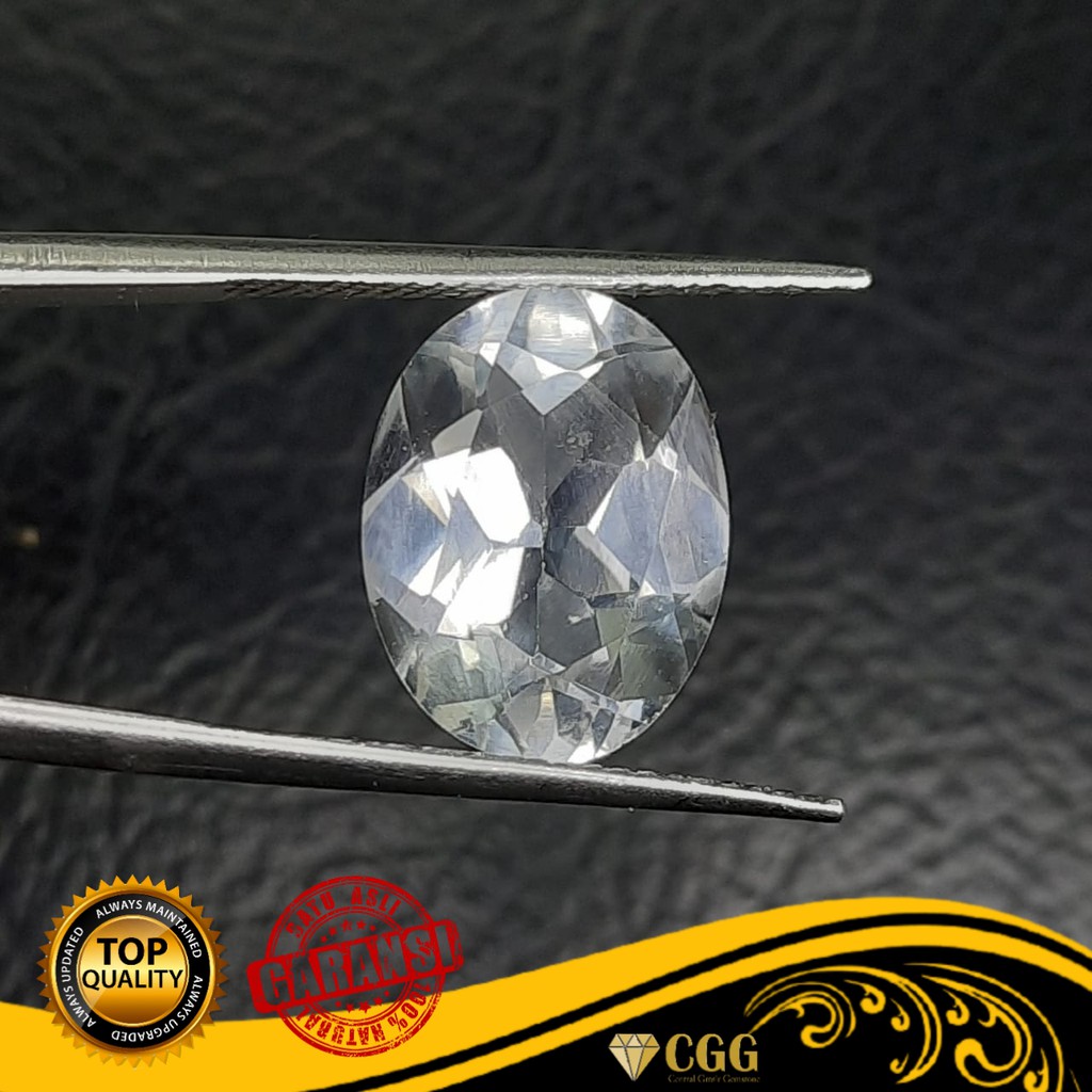 Jual Batu Permata Natural Colorless Topaz Garansi Asli | Shopee Indonesia