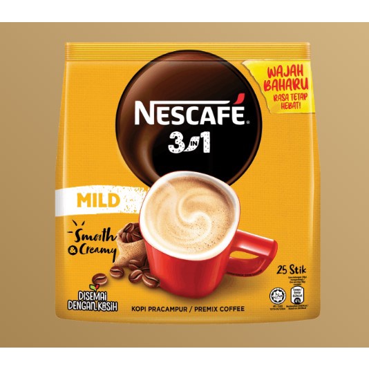 Jual NESCAFE 3in1 Mild (18g x 25s) smooth and creamy | Shopee Indonesia