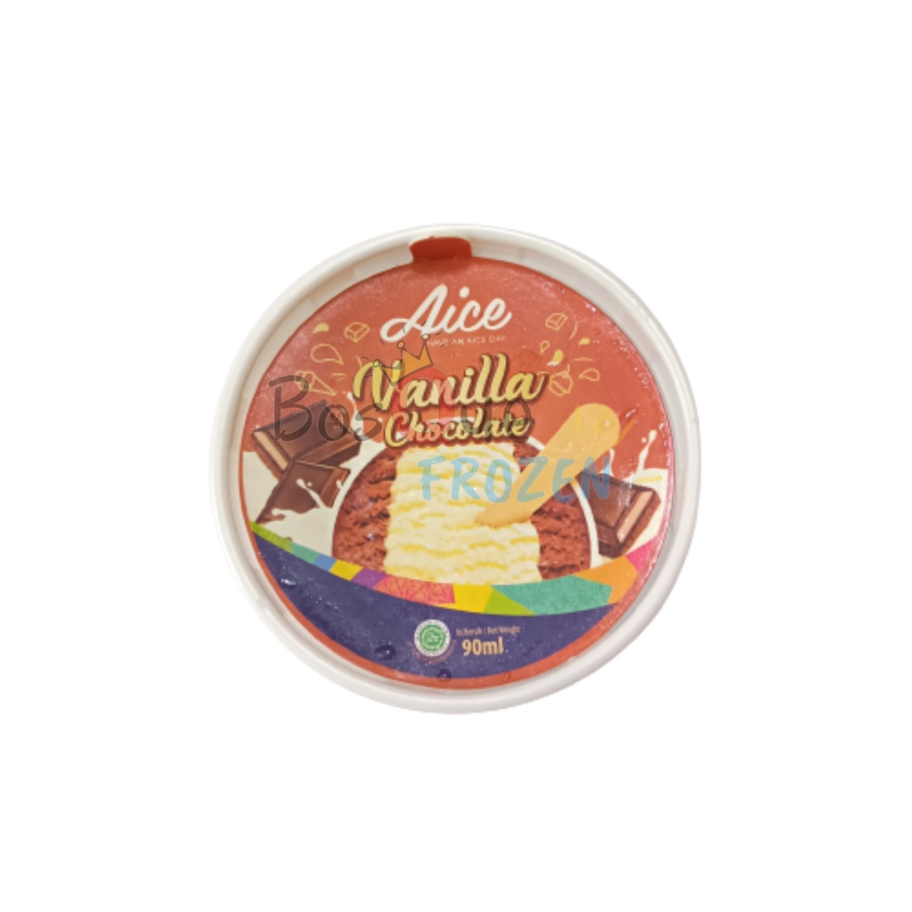 Jual Aice Ice Cream Vanilla Choco Cup 90 Ml | Shopee Indonesia