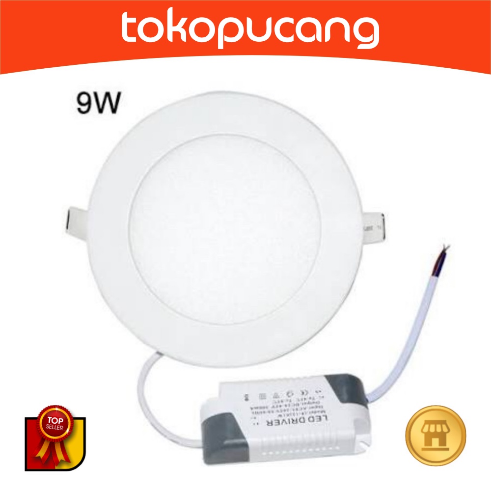 Jual Lampu Downlight LED Panel 9W 9 W WARM WHITE Tipis BULAT INBOW ...