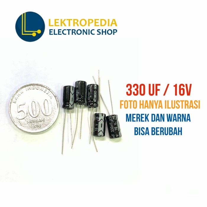 Jual Elco 330uf 16v Kapasitor 330 uf mikro 16 v volt Elko 16volt ...