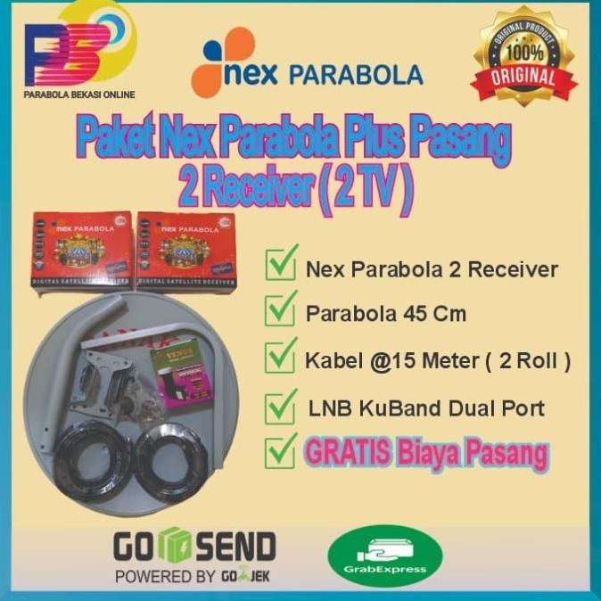 Jual Paket Nex Parabola Merah/Kuning 2 Receiver ( 2 TV ) Plus Pasang ...
