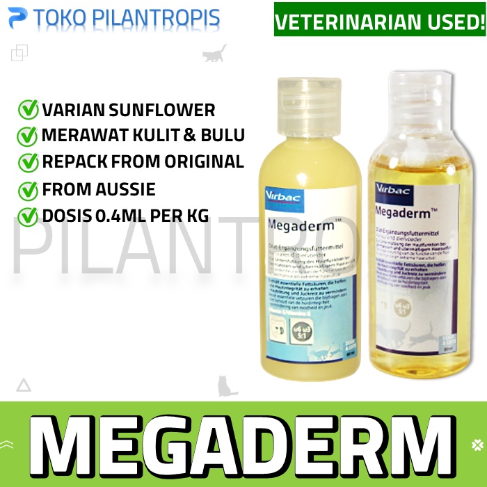 Jual VIRBAC MEGADERM REPACK 30ML 60ML SUPLEMEN VITAMIN BULU KULIT ...