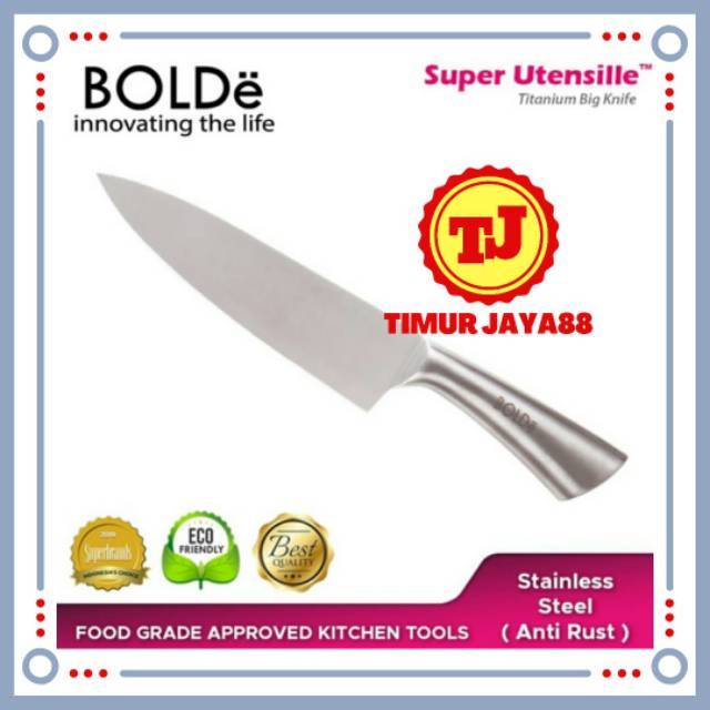 Jual BOLDe Super Utensil Titanium Big Knife / Pisau Dapur / Pisau Besar ...