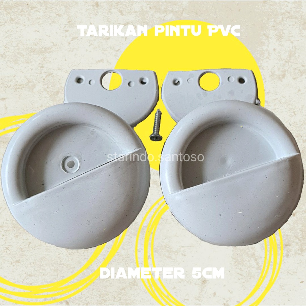 Jual KNOP PINTU PVC bulat tarikan simple kecil toilet kamar mandi ...