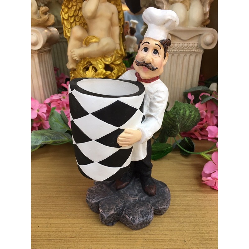 Jual Patung Koki import - Chef figur pajangan patung koki | Shopee ...