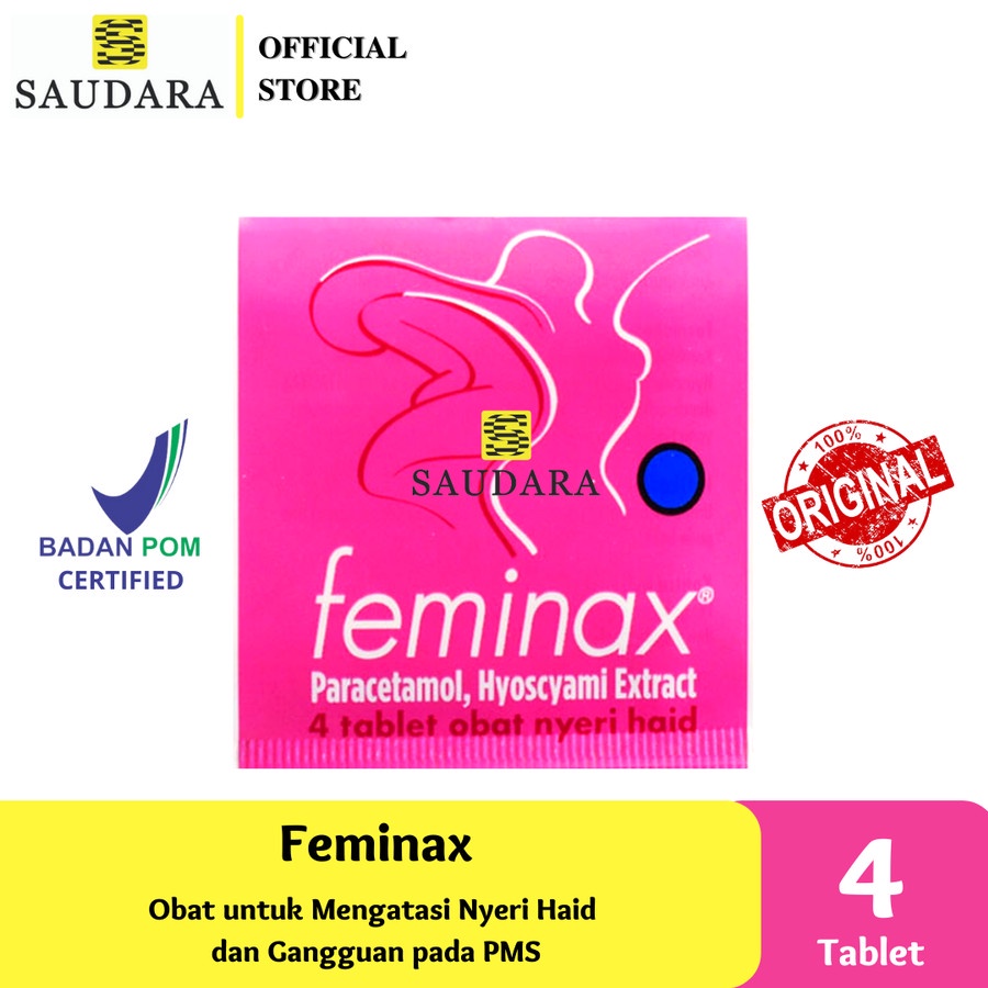 Jual Feminax 1 Strip (4 Tablet) - Obat Nyeri Haid-Sakit Datang Bulan ...
