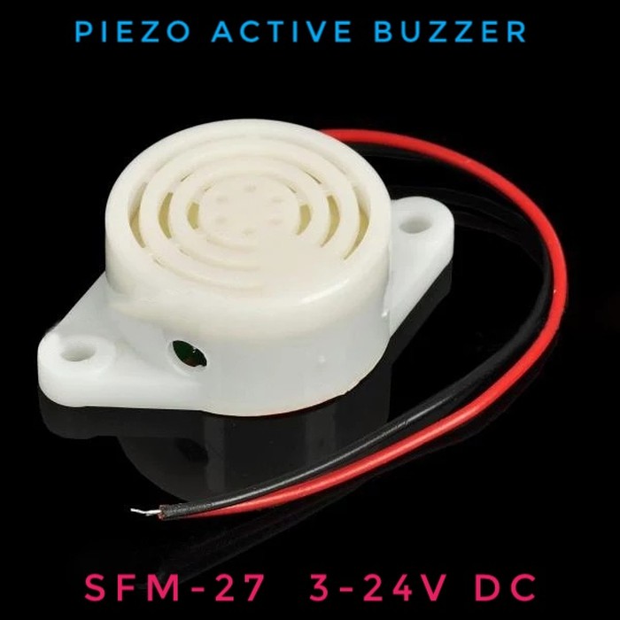 Jual Piezo Active Buzzer 3-24V DC SFM-27 Contonous Sound Alarm Bell Buzer | Shopee Indonesia