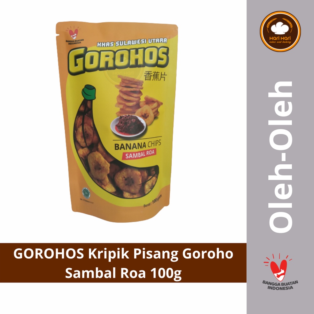 Jual GOROHOS Kripik Pisang Goroho Sambal Roa 100g | Shopee Indonesia