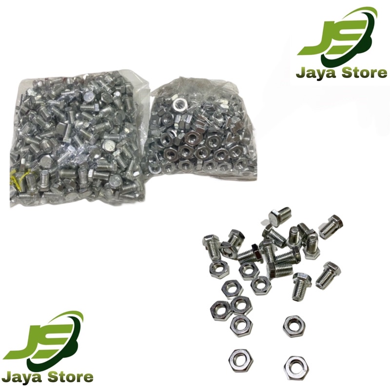 Jual 10 PCS mur baut siku lubang/ baut siku lubang besi/baut siku rak ...