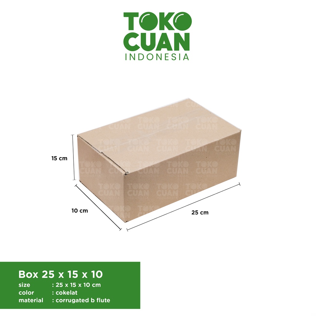 Jual Box Kardus Karton Packing Polos Cokelat Tebal Murah (25x15x10 cm ...