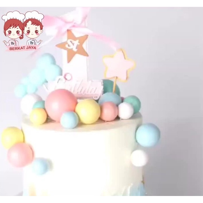 Jual TOPPER CAKE BALON / TOPPER CAKE BOLA / HIASAN KUE / DEKORASI ...