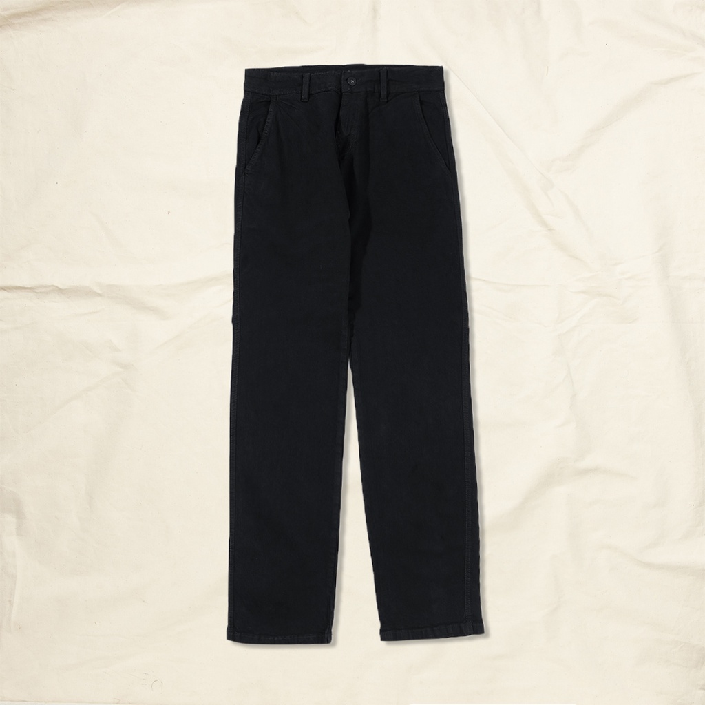 Jual Jimmy and Martin - Basic Regular Stretch Chinos Black Dyed - S317 ...