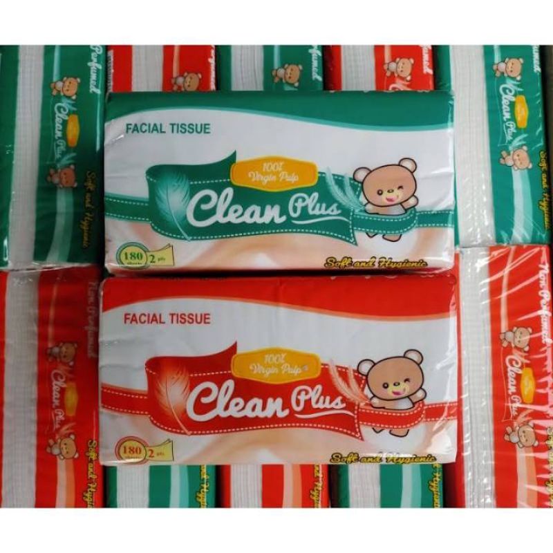 Jual Jual Tisu Clean Plus Facial Tissue [180 Sheet/2 Ply] | Shopee ...