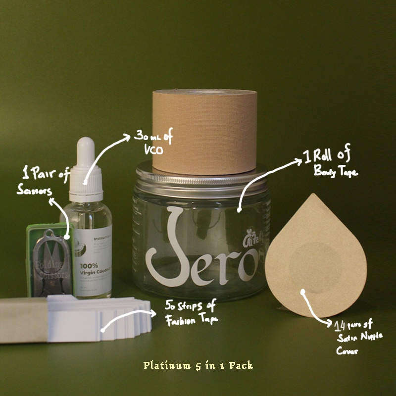 Jual JERO PLATINUM Bra Tape 5 in 1 Kit TANPA JAR | Body Tape Solatip BH ...