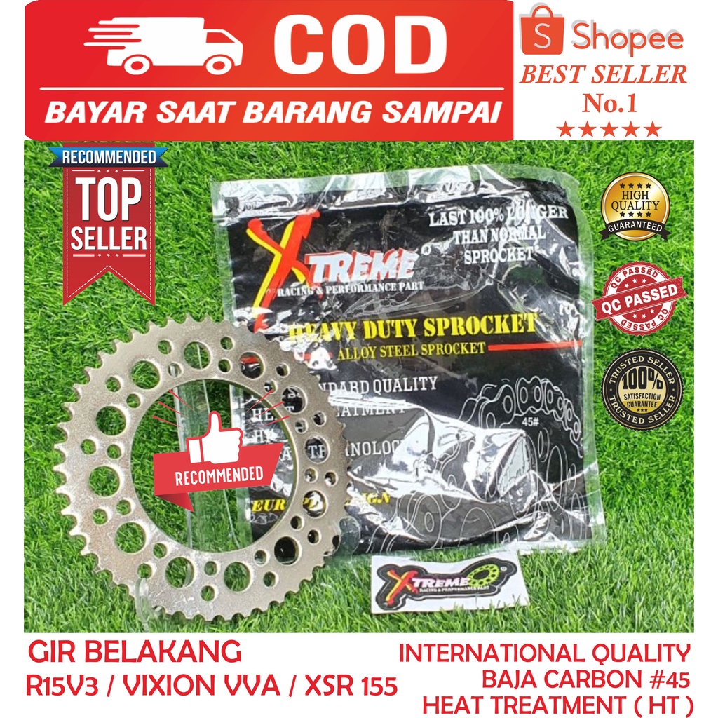 Jual GIR MOTOR ( GEAR MOTOR ) BELAKANG R15VVA 428 45T - 50T | Shopee ...