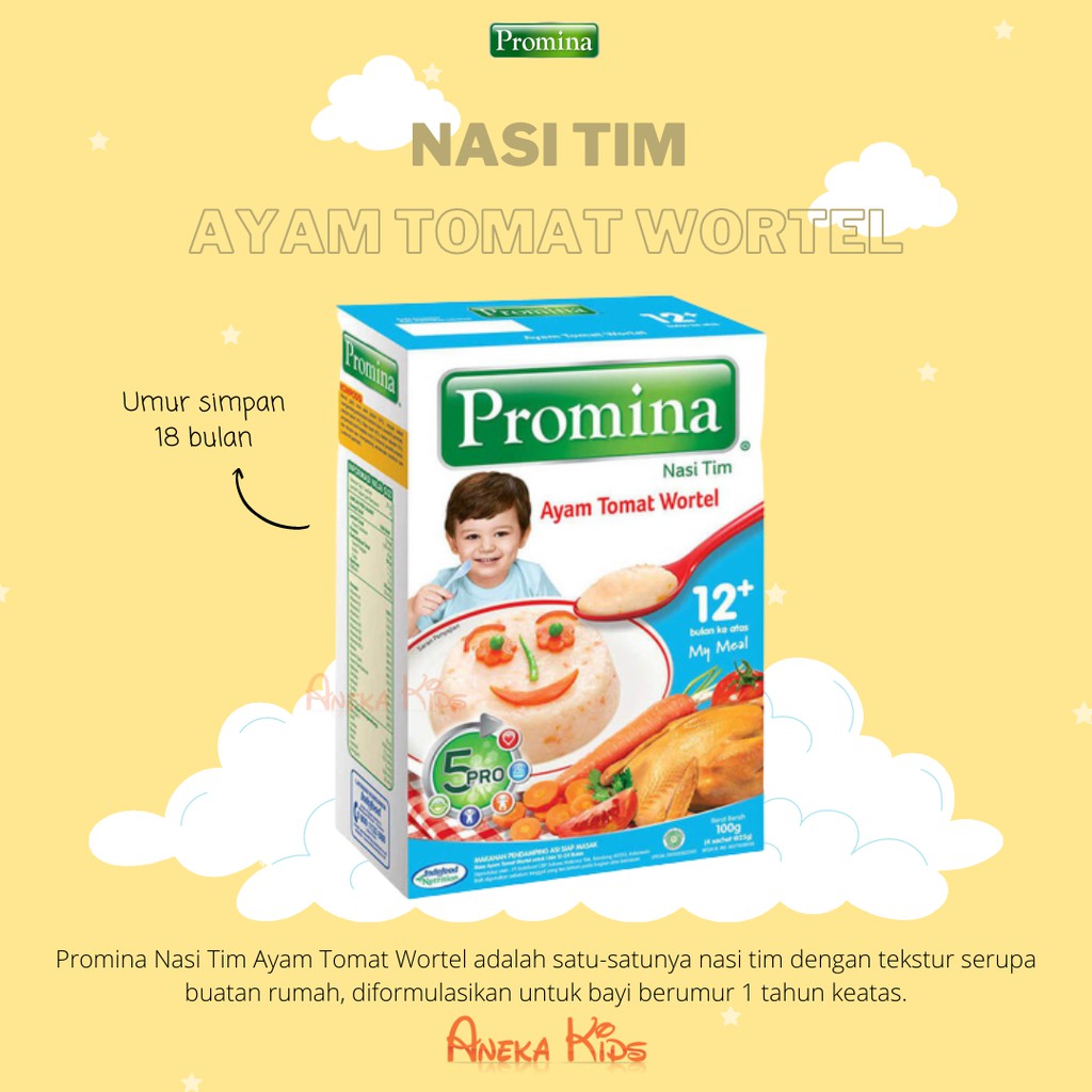 Jual Promina nasi tim ayam tomat wortel 1+ | Shopee Indonesia
