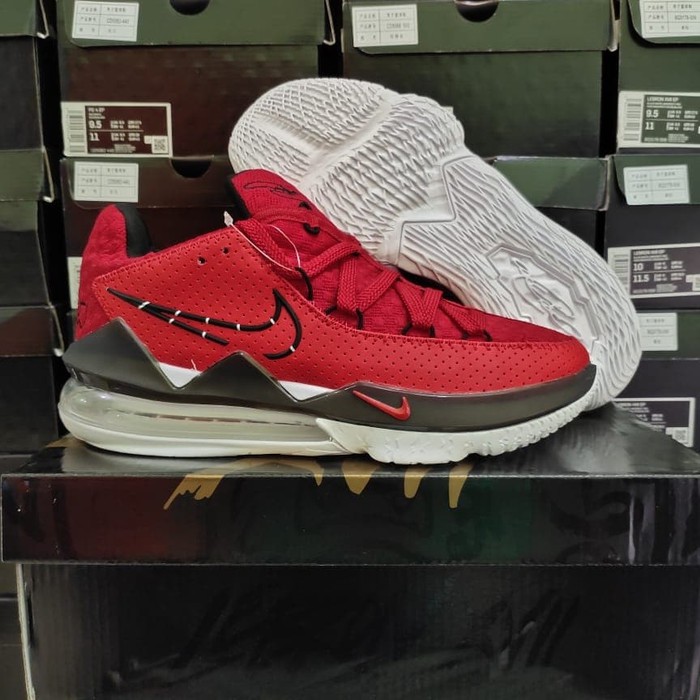 Jual SEPATU BASKET LEBRON 17 LOW OCTOBER RED WHITE BLACK | Shopee Indonesia