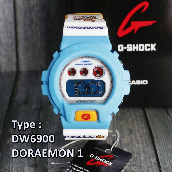 Jual JAM TANGAN PRIA / ANAK G-SHOCK DW 6900 KARAKTER DORAEMON 100th ...