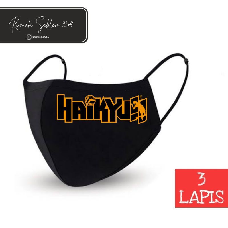 Jual Masker anime HAIKYU - Masker hitam 3PLY kain 3 lapis / 3 ply ... Jual Masker anime HAIKYU - Masker hitam 3PLY kain 3 lapis / 3 ply ...