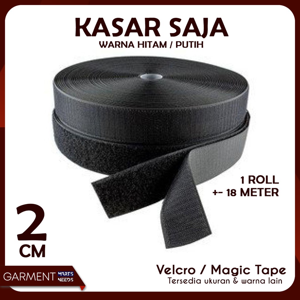 Jual VELCRO 2 CM MAGIC TAPE KASAR 18 METER | Shopee Indonesia