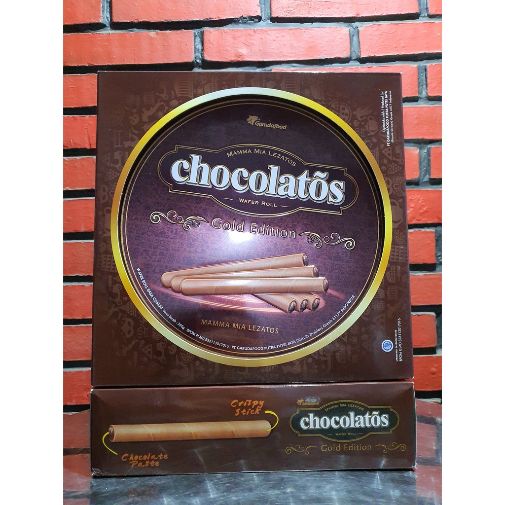 Jual Makanan Camilan Snack Coklat Chocolatos Wafer Roll Gold Edition ...