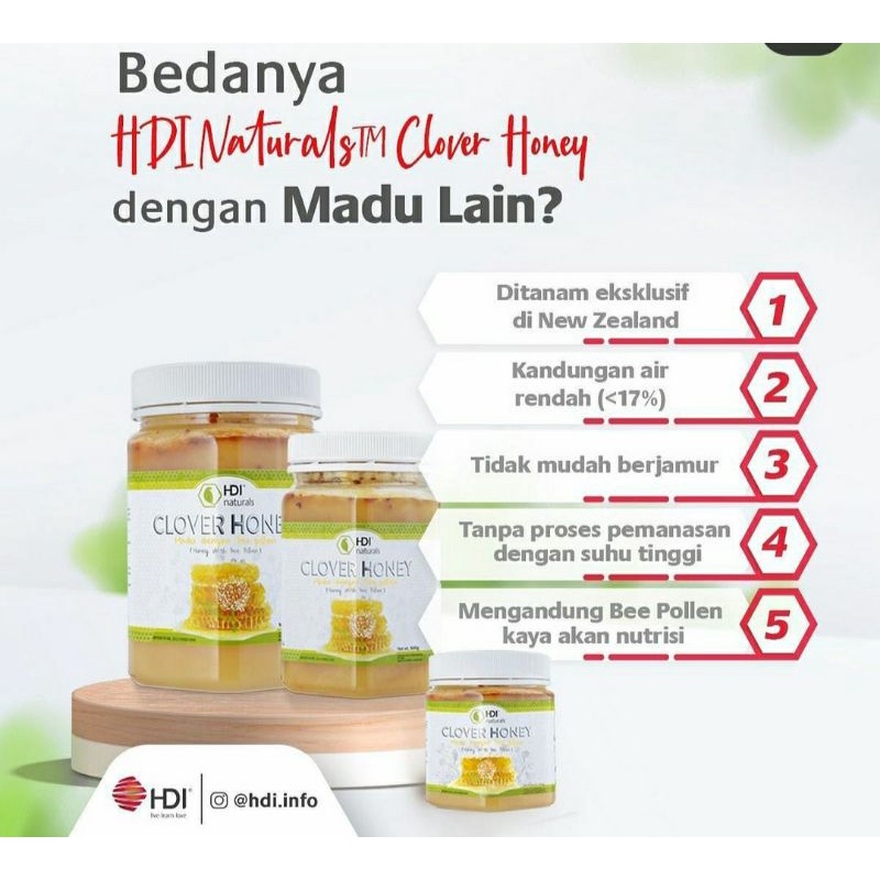 Jual clover honey hdi/ madu hdi original 250gram | Shopee Indonesia