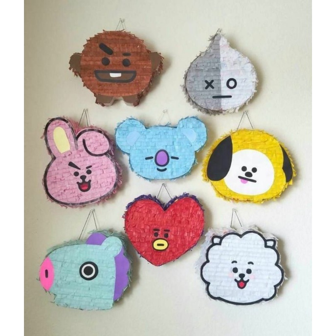 Jual Pinata Pukul / Tarik Ulang Tahun Motif Boneka Karakter BTS (Bebas ...