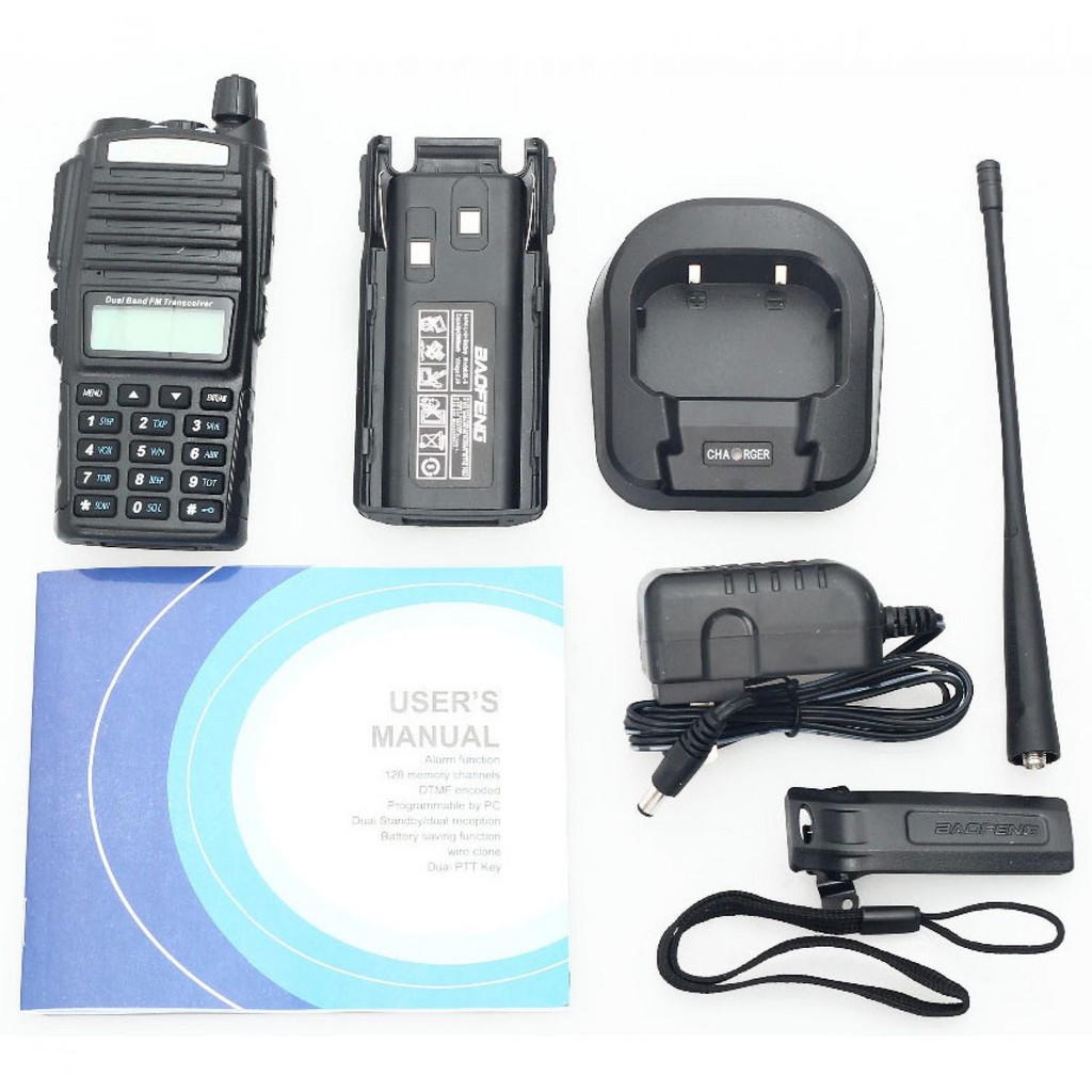Jual Radio HT Walkie Talkie Dual Band 5W 128CH UHF+VHF - BF-UV82 | Shopee Indonesia
