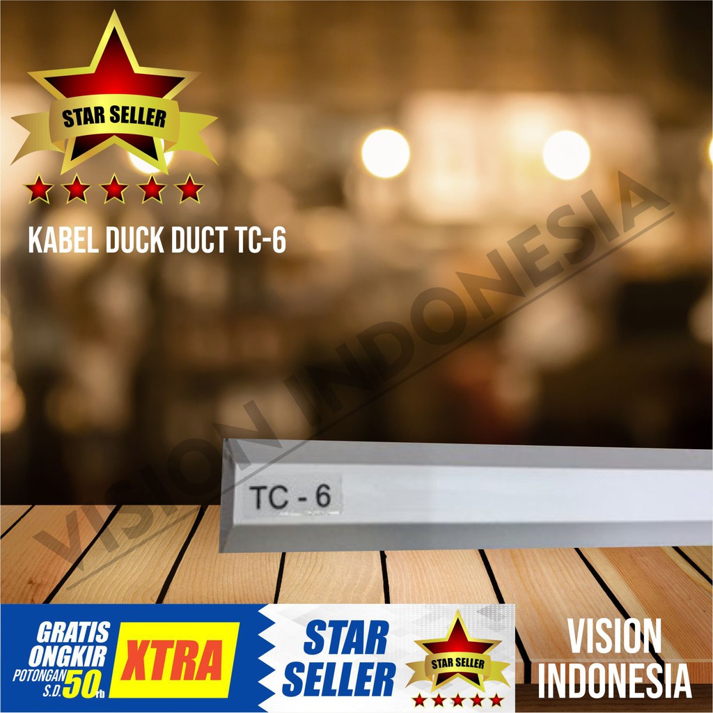 Jual Kabel Duck Duct TC-6 Satu Meter Ducting Cable Potector Tray TC6 | Shopee Indonesia