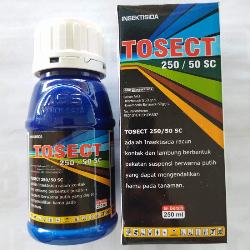 Jual Insektisida TOSECT 250/50SC 250ml, obat racun pembasmi hama ulat ...